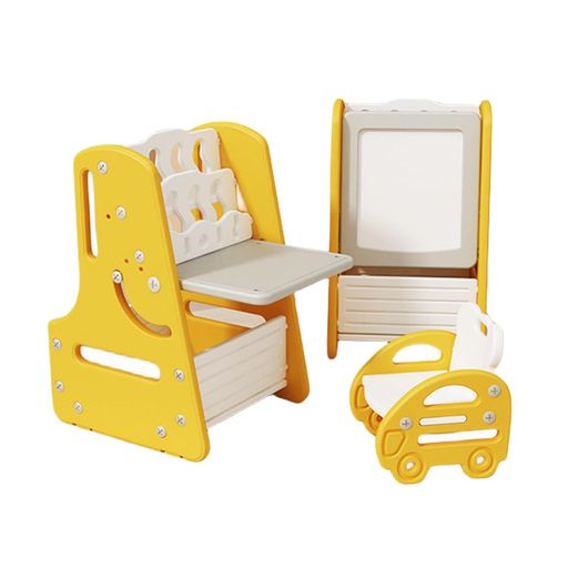 【商品仕様】サイズ-テーブル:69x47x44cm、チェア:42x37x36cm、本体重量:5.7kg、人気のくすみカラ―3色をご用意の可愛いテーブルとチェアのセット。男の子、女の子を問わず、幅広い年齢のお子様にお楽しみいただけます。 【2...