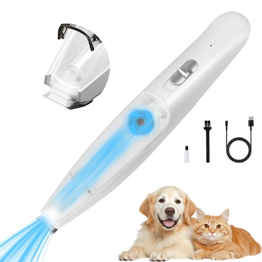 顔耳首体頭部背中脇の下 【2025最新型吸引式ペット用バリカン】2025最新型ペット用バリカンは真空吸力モーターを内蔵し、トリミングしながら、カットした毛をすぐに吸い込むため、周りに毛が飛び散りません。カットした毛を磁力タンクに集めて、タン...