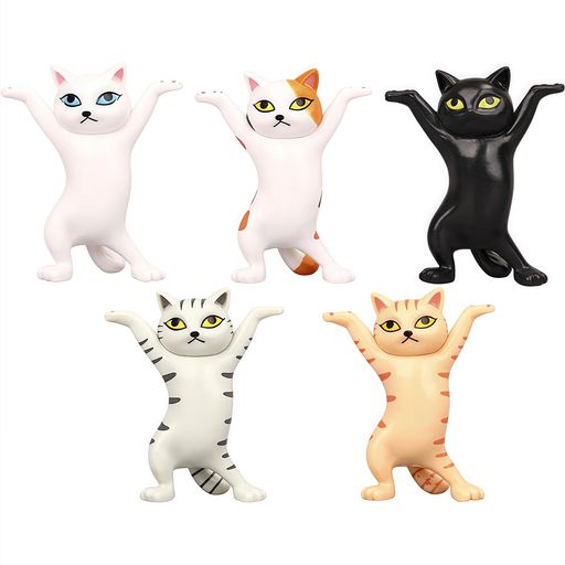 文房具 【可愛いギフトに最適】誕生日、クリスマス、イースターなど、特別な日のプレゼントにぴったりな可愛い猫のペン立てです。猫好きなお子様や大人に喜ばれるおしゃれなデザインで、机の上を楽しく彩ります。 【ユニークなポーズで魅力満載】猫には5種...