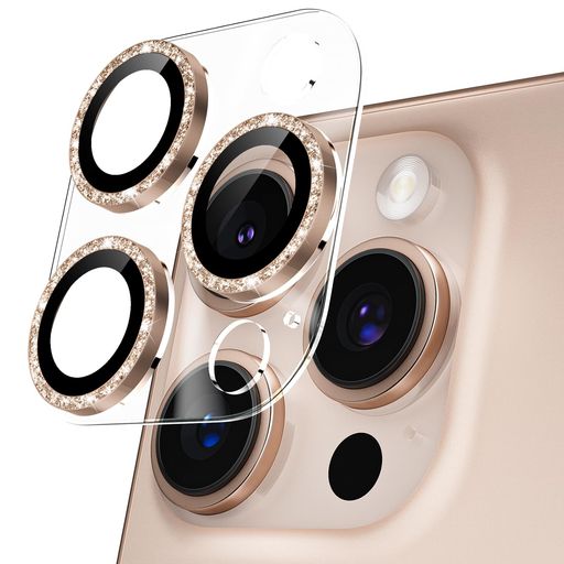 【対応機種】iPhone 16 Pro /iPhone 16 Pro Max専用レンズカバー。きらきら輝く、レンズを保護しながら華やかな外観を楽しめます。 【4代目進化版・透明でキラキラデザイン・全面保護】3眼のレンズ部分だけではなく、四角...