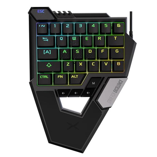 【プロゲーミングキーボード】人間工学に基づいて設計された片手用キーボードは、幅広のパームレストと大きなスペースバーが手の自然な曲線にフィットし、手首の屈曲を抑えます。片手で使えるので場所を取らず、操作範囲も広いので、没入感のあるゲーム体験が...