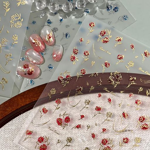 3D立体デザイン:金銀箔押しの立体的なフローラルデザインで、華やかで可愛いネイルアートを簡単に実現できます セット内容:4枚セットのネイルステッカーで、様々なデザインバリエーションをお楽しみいただけます 簡単貼るだけ:DIY初心者でも簡単に...