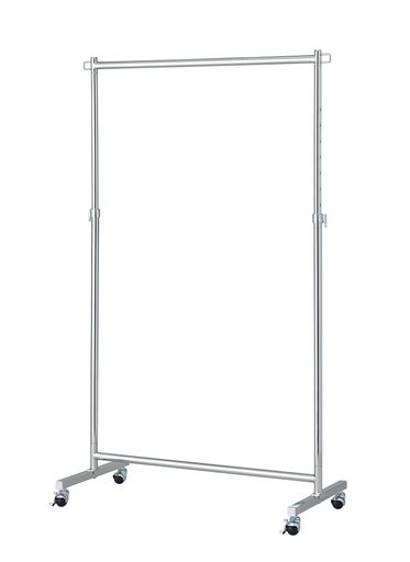 製品サイズ:(約)幅92x奥行43x高さ114~169cm 製品重量:(約)3.8kg 素材・材質:パイプ/スチール(クロムメッキ)、ジョイント・ネジ・ワッシャー/スチール、脚キャップ/ポリプロピレン、キャスター/スチール(クロムメッキ)・...