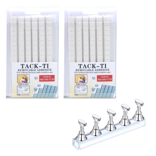 商品の詳細:パッケージ内の合計ネイルチップ粘土*2(合計192つ)+ネイルスタンド*1(5本セット)。「ネイルスタンドカラー」シルバー。爪を描く練習や、爪アートを見せるスタンドにぴったりです。 磁気設計:ネイルスタンドの各ベースには金属磁石...