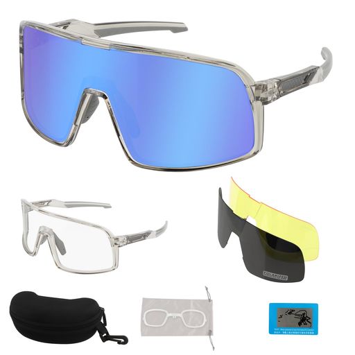 1.【切替レンズ3枚付属】さまざまな状況に対応できるサングラスです。(交換レンズ3枚のうち偏光レンズ1枚)。偏光レンズは眩しさを抑え、光の強い環境に適しています。晴れの日や曇りの日に適したファッション的なブルーミラーカラーレンズです。イエロ...