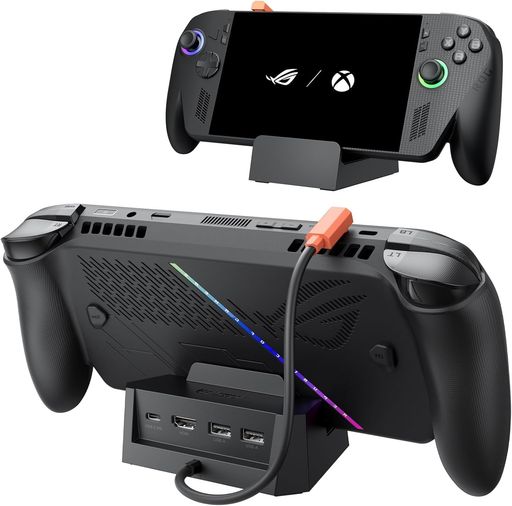 【幅広い携帯ゲーム機に対応】 グリップ付きデバイスにも対応できるよう、幅広&amp;高さを持たせたベース設計を採用。ROG Xbox Ally/Xbox Ally X、Steam Deck LCD/OLED、ROG Ally/Ally X、...