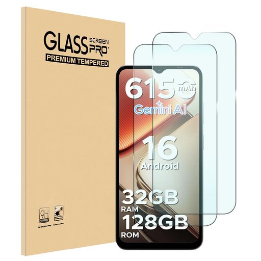 高強度保護機能:DOOGEESmart Note56X Pro / Note 56/Note 56 Pro専用ガラスフィルムは硬度 9Hを実現し、液晶画面を日常の衝撃や傷から効果的に守り、同時に飛散防止設計により破損時の危険を低減。 指紋対...