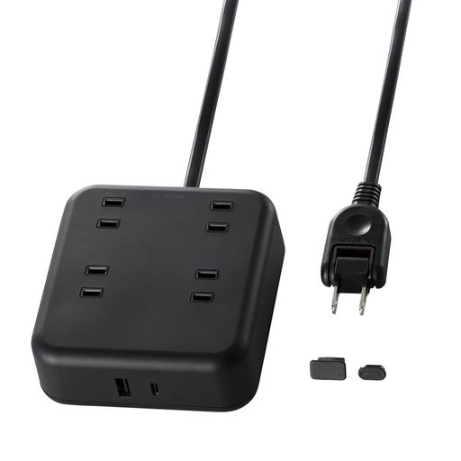 4つの差込口とそれぞれ1つのUSB Type-C(TM)(USB-C(TM))ポート、USB-Aポートを備えたUSBタップです。USBの最大出力は20Wで、別途充電器などを用意することなく2台同時充電ができます。また、USB Power D...