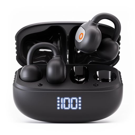 【🆕新時代のイヤーカフ型&amp;🏆Bluetooth5.4先端技術】🆕革新的な人体工学を応用して開発された、圧迫感がないイヤーカフ型イヤホン。耳を塞がないため、耳道を傷つけることも心配があり...