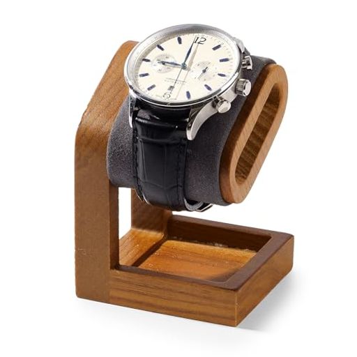 ✅【セット内容】時計スタンド:1点。サイズ:幅6.5cmx奥行5.9cmx高9cm、時計を掛ける部分の円周:17.5cm、重量:0.08KG。ストアで最もコンパクトな時計スタンドで、とても邪魔にならない。カラー:ベージュ、ダークグレーとブラ...