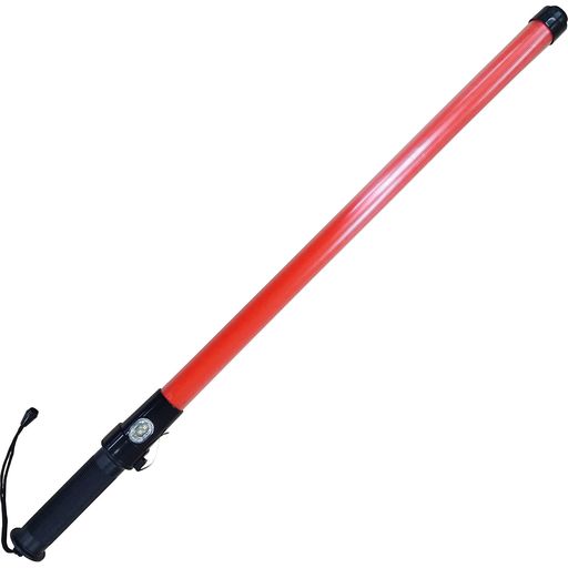 サイズ:(全長)750mm・(ライト部)510x径30mm・(グリップ部)115x径33mm、質量:約325g 光源:赤色LEDx9灯・白色SMDx2灯、明るさ:白色SMD50ルーメン 実用点灯時間:(点滅)48時間・(点灯)25時間、電源...