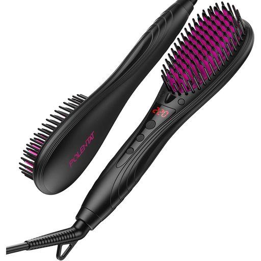 ストレート矯正 【美容師おすすめ・マイナスイオンで髪にツヤと潤いを】美容師免許・管理美容師免許取得のキャリア20年のベテラン現役美容師ガジャーさんはこのヒートブラシが推薦されます。POLENTATストレートブラシは、億単位のマイナスイオンを...