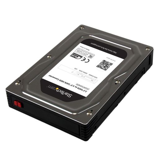 2.5インチ - 3.5インチ HDD変換ケース:2.5インチ SATAハードドライブ(HDD)またはソリッドステートドライブ(SSD)を3.5インチSATAドライブに変換するハードドライブ変換ケース 高い汎用性:通常3.5インチドライブを...
