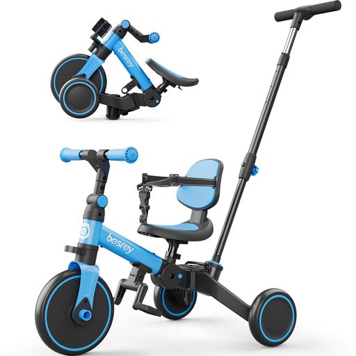5IN1多機能三輪車:適応年齢:1~5歳 サイズ: 収納時:33.5x50x36cm 耐荷重:25kg 子供用三輪車は5つのモードがあります。1、三輪車(押し棒&amp;背もたれ&amp;ベルト付き) 2、手押し棒付き三輪車 3、スライドバ...