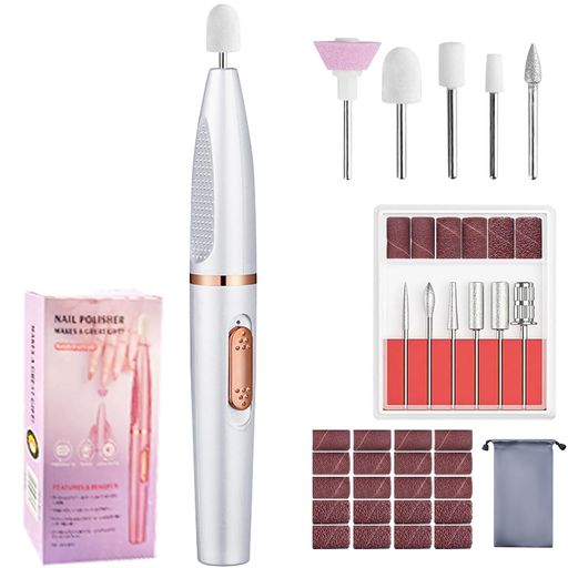 【専用ビット11種類!多機能ネイルマシン!】多機能ネイルマシンは専用11個ビットとサンディングバンド26個を付属し、爪の下準備、カット、ジェルオフ、甘皮処理、長さ/厚み/先端の形整え、つや出しなど、これ一つですべて対応できます。日本語説明書...