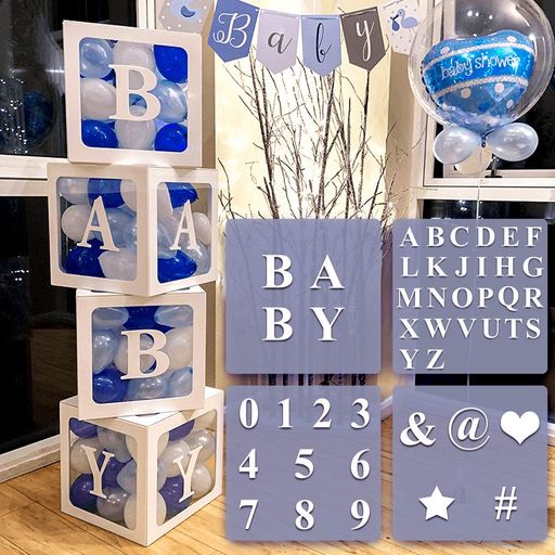 パッケージ:4つの白い折りたたみ式ボックス、45枚の粘着文字、数字、シンボル:B A B Y文字、AからZ文字、0から9の数字、5つのシンボル:ハート形、星形、#、&amp;、@ お好きな名前を組み立てましょう: 30文字、10数字、5つの...