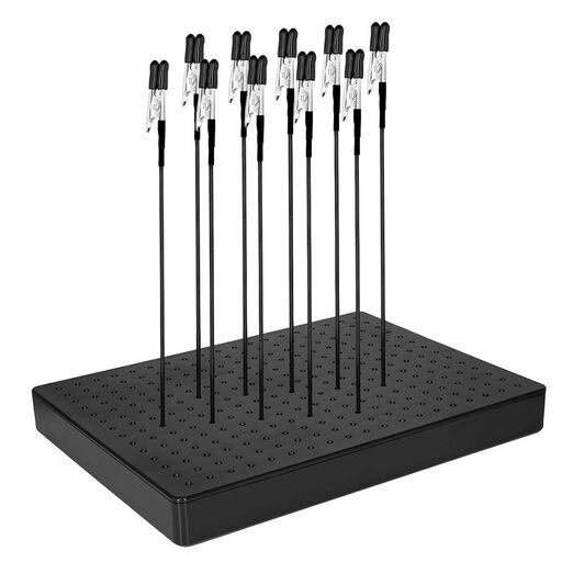 【商品仕様】セット内容:クリップパーツ10本+スタンド1本、塗装ベースのサイズ:10x15x2.2cm、塗装棒長さ:18.5cm、重量:約190g。 【高品質金属クリップ】クリップは上品な金属素材で作られており、丈夫で耐久性があり、腐食しに...