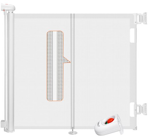👶全新強化型ロール式ベビーゲート:Ycozy 新改良型赤ちゃん ゲート、補強サポートバーを採用し、メッシュパネルに追加の支持力を提供します。たるみや変形を防止できます。付属の床用吸着カップ固定ロックにより、底部の吸着カップが...