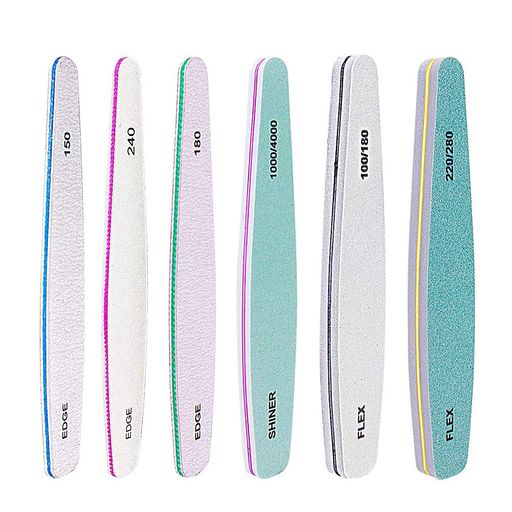6色のファイルがセット:6本セット(150、180、240、100/180、200/280、1000/4000)、になってお買い得です! プロフェッショナル&amp;実用ネイルファイル-ネイルファイルセットは、目的の形状や長さのネイルをすば...