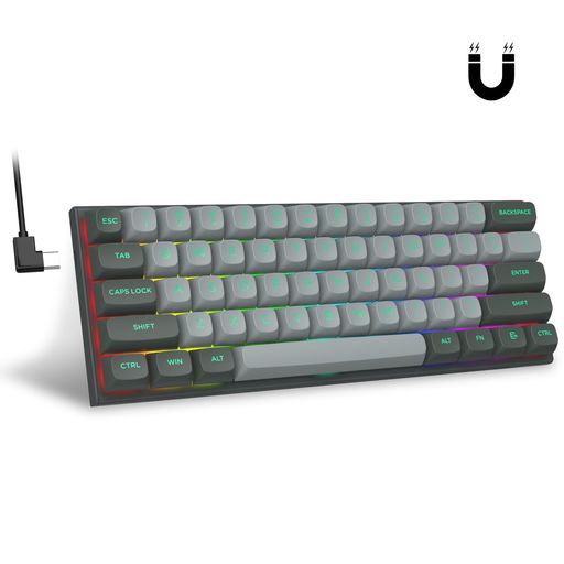 ✅【磁気キースイッチを採用】❤e元素 Hz-61キーボード全体が調整可能なスイッチを搭載しており、作動範囲は0.1mm~4mmフレキシブルに調整可能で、ゲームやタイピングに様々な押下感覚をもたらし、よりクリーンなサウンドとスムーズな打鍵感を...