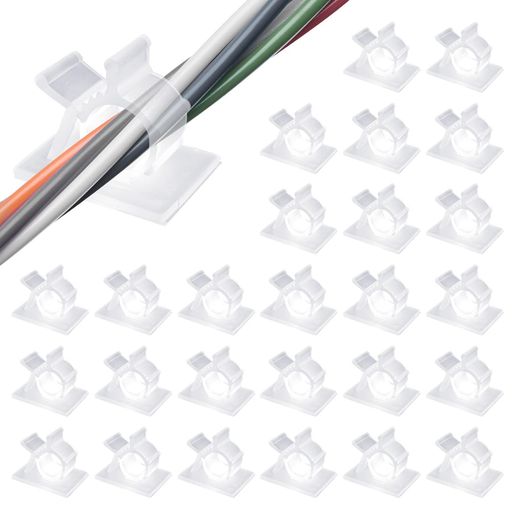 【配線整理】サイズ:2.5*1.9*2.2cm対応範囲ほぼ等しい7-10Φmm個数:30個異なるタイプのケーブルに適して、電源コード、携帯電話、スマートフォンの充電コード、照明コード、PC周辺のコードなどのケーブル類がすっきり整理して家が明...