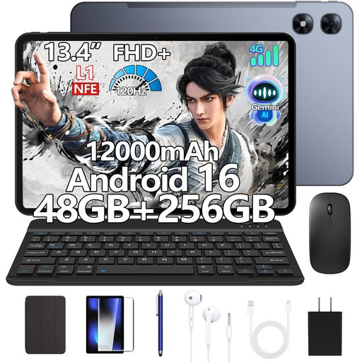 【13.4インチ・120Hz・Widevine L1】13.4インチ大画面と120Hz高リフレッシュレートを採用し、スクロールや動画を滑らかに表示。Widevine L1認証にも対応し、高画質動画を楽しめます。動画視聴、電子書籍、オンライン...