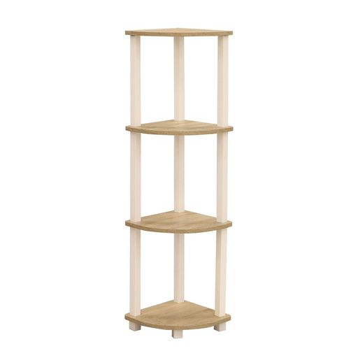 商品サイズ(約)幅29.7x奥行29.7x高さ112.5cm 耐荷重(約):棚板5kg/枚、全体20kg 材質:プリント紙化粧繊維板(板)、PP(脚)、HDPE(ポール) 生産国:マレーシア 組立:お客様組立品