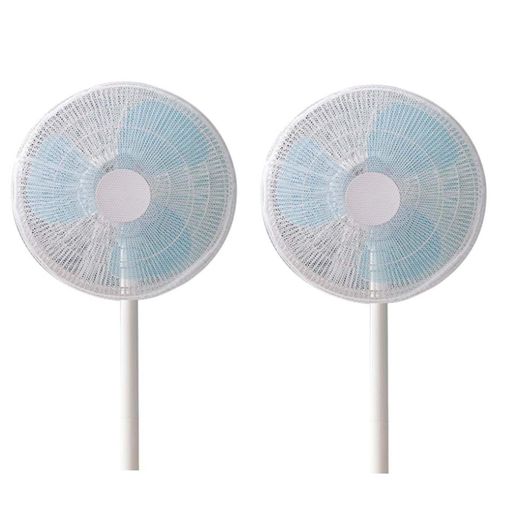 【適応サイズ】2枚セット、素材:ポリエステル、サイズ:50cm羽根径40-50cmの扇風機に適用、台座ファン、垂直フロアファン、ウォールファン、高速フロアファン、振動式テーブルファンに適しています。 【防塵性】防塵ファンネットカバーは、大部...