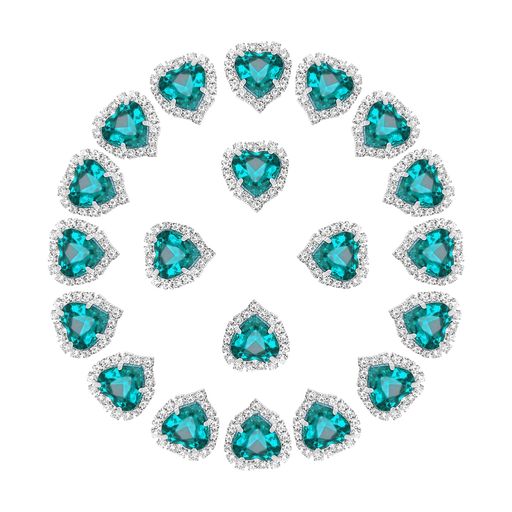 ハートラインストーンサイズ:18 x 17 x 6 mm / 0.7x 0.67 x 0.24インチ(長さx幅x厚さ); ハート型縫い付けパールラインストーン、DIY宝石、衣類、靴などのクラフトプロジェクトを完成させるのに十分な数量 精巧な...