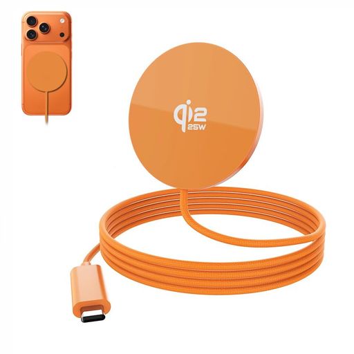 【25Wワイヤレスチャージャー】最先端の高速充電iPhone17~iPhone12シリーズのワイヤレス充電を最高速度で充電するワイヤレスQiアダプター。従来の7.5Wタイプに比べ三倍以上のスピード。 【磁力で固定】マグネットを内蔵し、iPh...