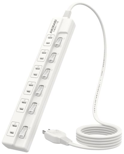 【省エネ 6個口電源タップ】 優しく光ってON/OFFを知らせるLED付個別スイッチで、待機電力がカットでき、節電効果があります。コンセントを抜き差しせずスイッチをOFFにするだけで、コンセントを抜いたのと同じ効果があります。簡単に待機電力...