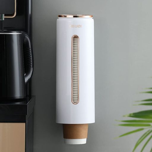 【サイズ】:10.3cmx9.5cmx28.2cm。 【適応カップサイズ】このカップホルダーは、口径6.5-8.0cmの使い捨てカップに適しています。使い捨てカップ約40個収納可能。 【インストールが簡単】接着剤タイプ、パンチなし。タイル、...