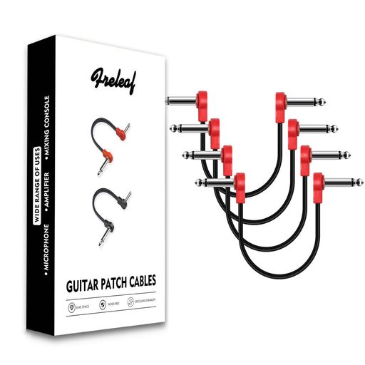 【ノイズフリー】無酸素銅(OFC)スパイラルシールドと導電性PVCシールドが外部干渉をブロックし、ノイズを除去。低容量でピュアなサウンドを実現。エフェクターシールドに最適なパッチケーブルです 【省スペース設計】1/4TSライトアングルエフェ...