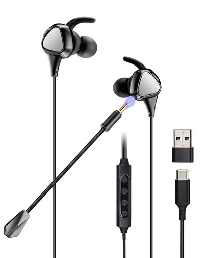 高品質イヤホン、没入型サウンド体験:このゲーミングイヤホンは、高い遮音性を持つインイヤーデザインを採用しており、周囲の雑音を気にせずゲームに集中できる環境を提供します。10mmドライバーユニットを搭載し、クリアな高音質と力強い低音を実現しま...