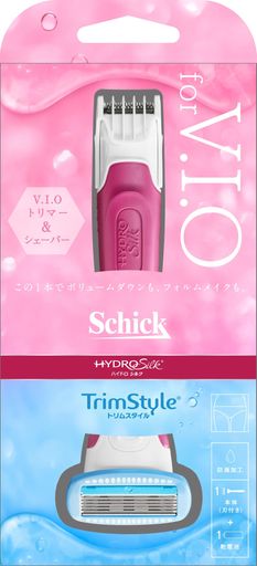 4段階調節で好みの長さに ビキニライン用電動トリマー付き ホルダー替刃1個付(替刃1個は本体に装着済み) 浴室でも使えるウォータープルーフ設計 原産国:替刃:アメリカ、ホルダー・シェービング剤・トリマー:中国
