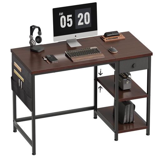 【最強な収納機能】サイドラック、ヘッドフォンフック、サイド袋、引き出しも装備していますので、本、辞書、CDなどの収納はとても便利です。収納一体型で空間利用率UP!。仕事用はもちろん、子供の勉強机としてもベストチョイスです。◆万が一ご購入した...