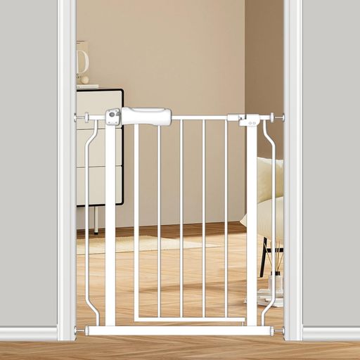 【壁や柱を傷つけず】壁に傷をつけない突っ張り式で、壁に穴を開ける必要もないので賃貸でも取り付け可能です。壁に穴を開ける必要もないのでただネジの長さを調節してベビーゲートにしっかりとセットすることが出来ます。 【操作簡単なベビーゲート】片手で...