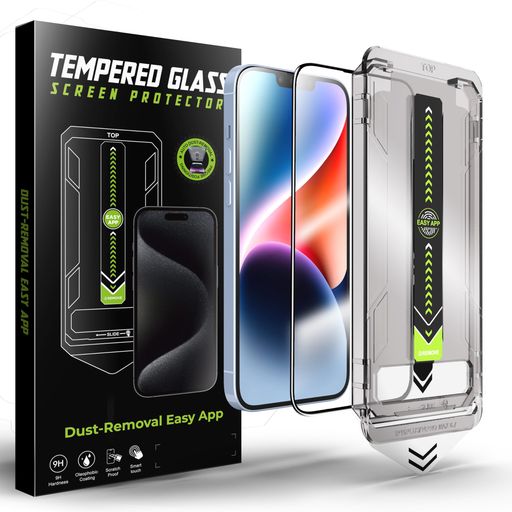 「不器用さんも安心」3秒貼り:無塵ボックス自動吸着で成功率99%|気泡・ホコリ完全排除 ダブルフィルム&amp;無塵ボックス:予備フィルム付きで半年間保護 ​99.9%高透過率:タッチ感度0.01ms遅延ゼロ、ゲーム/動画の画質そのまま 指...