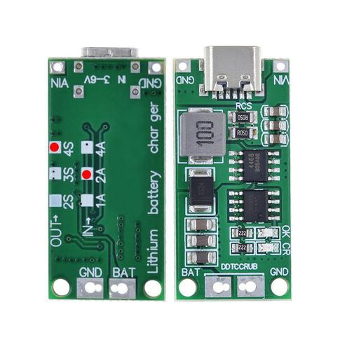 2S3S4SUSB-Cから8.4V12.6V16.8VステップアップブーストLiPoポリマーリチウムイオン充電器ボード バッテリー過電圧保護機能付きリチウムバッテリーブーストモジュールType-C 安全性能が高く、取り付けや操作が簡単で、運...