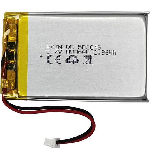 このバッテリーは、2.96Wh 800mAh未満のDIY 3.7 - 5V で、電子製品に適用できます。(星(塗り潰し)大電力電動工具や航空機には適用されない) コネクタの仕様と極性は製品の表示画像に基づいています、星(塗り潰し)赤い線は正...