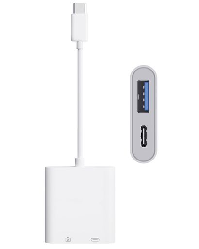 【複雑な設定不要、プラグアンドプレイ】この2in1Type-Cusb変換アダプタは「プラグアンドプレイ」設計を採用しており、アプリケーションもカメラのメモリカードを取り出す必要もありません。写真や動画をiPhoneやiPadにコピーすること...