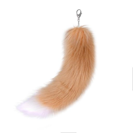 しっぽキーホルダータイプAは約40cm、タイプBは約20cmです。材質はステンレスなので錆びにくく、耐食性が強く、長くお使いいただけます。シンプルでありながらエレガントに見えます。お手入れがとても簡単で、ふわふわの尻尾はとても柔らかくて快適...