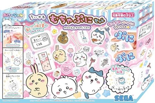 ぷにジェルから【ちいかわ むちゃぷにセット】が新登場!!ちいかわの、かわいくてぷにぷに感触のキラキラチャームが作れちゃう。 対象年齢:6歳以上 この商品は電池を使用しません。 ブリスター型本体:1個、ジェル:5袋、デコチップ(ハート・小/星...