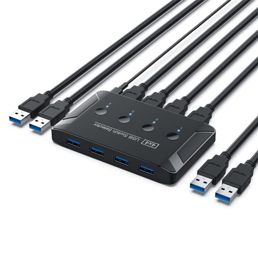 NFHKKVMUSB3.0スイッチセレクターキーボードマウススキャナープリンター用の4つのデバイスを共有する4ポートPC 小規模オフィス環境でプリンターやスキャナーを共有するのに理想的です。また、複数のPCやMacを持っている場合は自宅での...