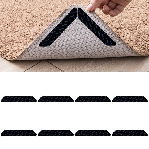 台形8枚:台形の滑り止めテープ8枚入り。用途に応じて、ハサミでお好きな形や大きさに自由にカットできます。小さいマットから大きいカーペットやラグまで対応できます。 取り付け簡単、強力な固定力:はく離紙を剥がして貼るだけ、誰でも簡単に装着できま...