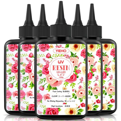 ジュエリーアートワーク 【高品質UVレジン液大容量500g】高透明度、超硬、硬化が速く、においが低く、気泡が少なく、黄色くなりにくく、良質な樹脂液を得ることができる。さらに重要なのは、優れた色彩安定性を持ち、芸術品の豊富な色彩を維持すること...