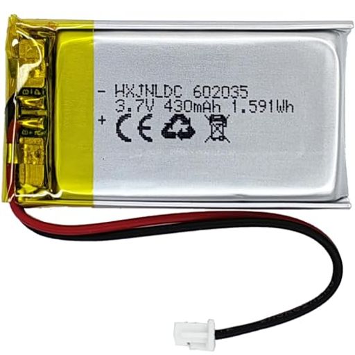 このバッテリーは、1.591Wh 430mAh未満のDIY 3.7 - 5V で、電子製品に適用できます。(星(塗り潰し)大電力電動工具や航空機には適用されない) コネクタの仕様と極性は製品の表示画像に基づいています、星(塗り潰し)赤い線は...