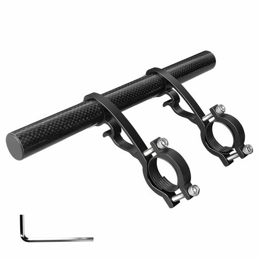 【高品質素材】タイプAのハンドルバーの本体が軽量の炭素繊維で作られており、タイプBのハンドルバーの本体が頑丈のアルミ合金で作られており、二つのクランプはアルミ製で、頑丈で錆びにくく長持ちできます。ネジによる確実な固定で、走行中の段差衝撃でも...