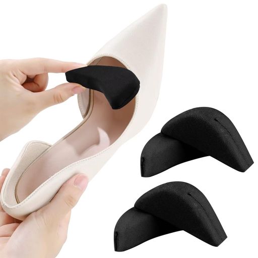 つま先クッション 【足指を保護します】パンプスやサンダル、通勤靴など!余ったつま先部分に入れるだけ、ヒール靴を履いた時に前滑りしにくく、つま先をサポートします靴先と足指との摩擦による痛みをスポンジ素材で軽減し足指を守ります、通気性もあるスポ...
