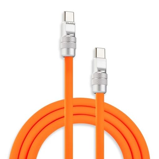 急速充電速度とデータ転送:ChubbyCableはE-Marker認証チップを搭載し、最も安全な240W急速充電を保証します。この急速充電器type-cは、通常の60Wケーブルよりも最大50%速く充電できるため、フル充電による安心感を実感で...